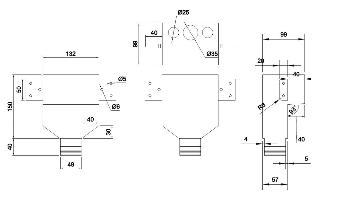 Tundish In Wall - Extended Front Stainless Steel | MAS